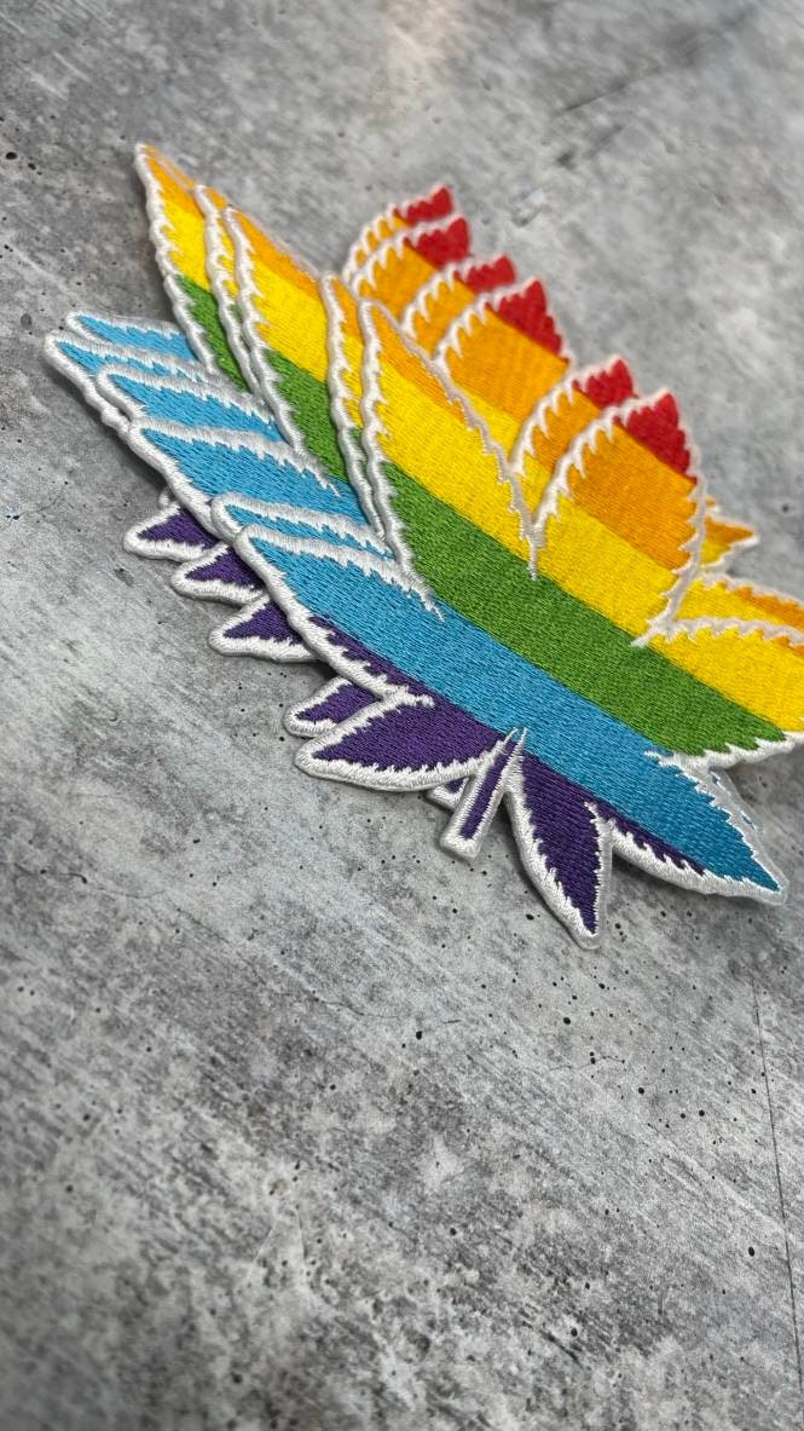 Pride Collection: 1-pc, marijuana Leaf Colorful Weed Patch, 4 ...