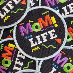 NEW, (1-pc) "mom Life" Mommy Patch, Size 3.5" Iron-on Embroidered Patch ...