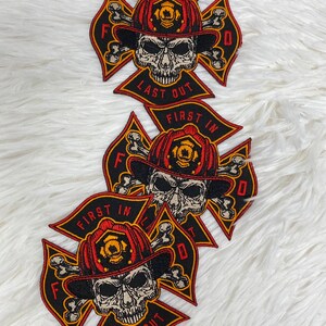 NEW Firefighter Patch, "first In, Last Out," First Responder Gift Idea ...