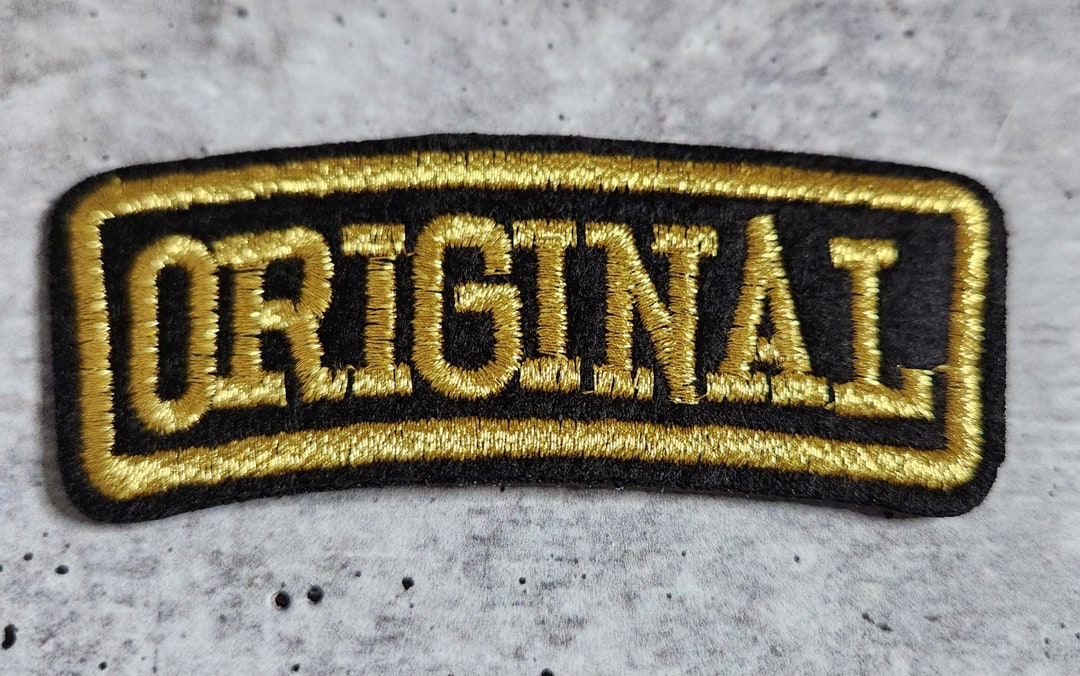 Black and Metallic Gold,"original" Vintage Patch, DIY, Embroidered ...