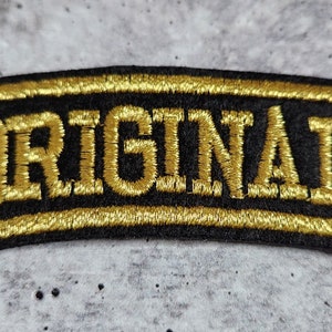 Black and Metallic Gold,"original" Vintage Patch, DIY, Embroidered ...