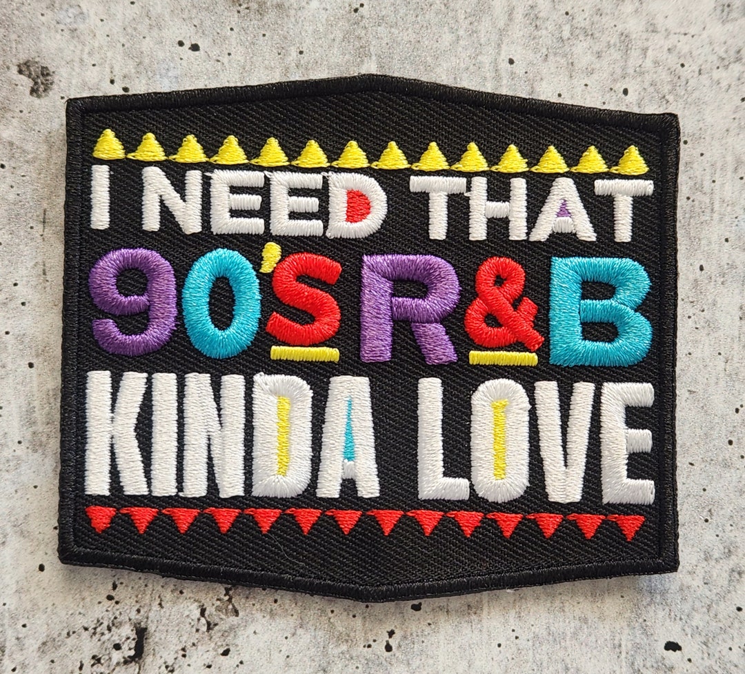 Patch Party Club, 1-pc "90s R&B Kinda Love" Music Lovers Iron-on Patch ...