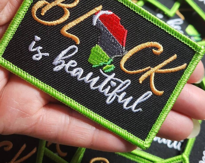 NEW, Colorful Statement Patch, black Don't Crack Iron-on Embroidered ...
