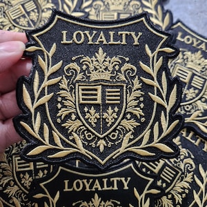 Heraldic Patch,(1-pc) "golden Allegiance Loyalty" Crest Patch, Size 4 ...