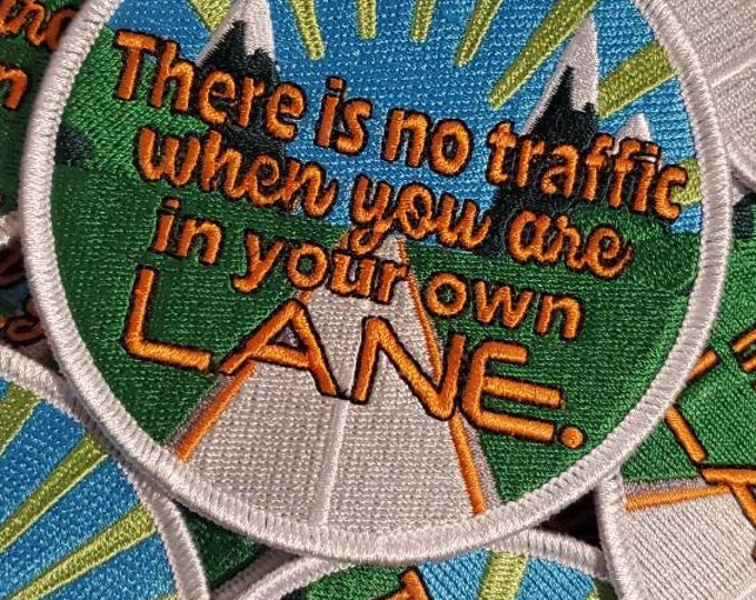 Entrepreneur Patch "in Your Own Lane" Circular Badge, Iron on ...