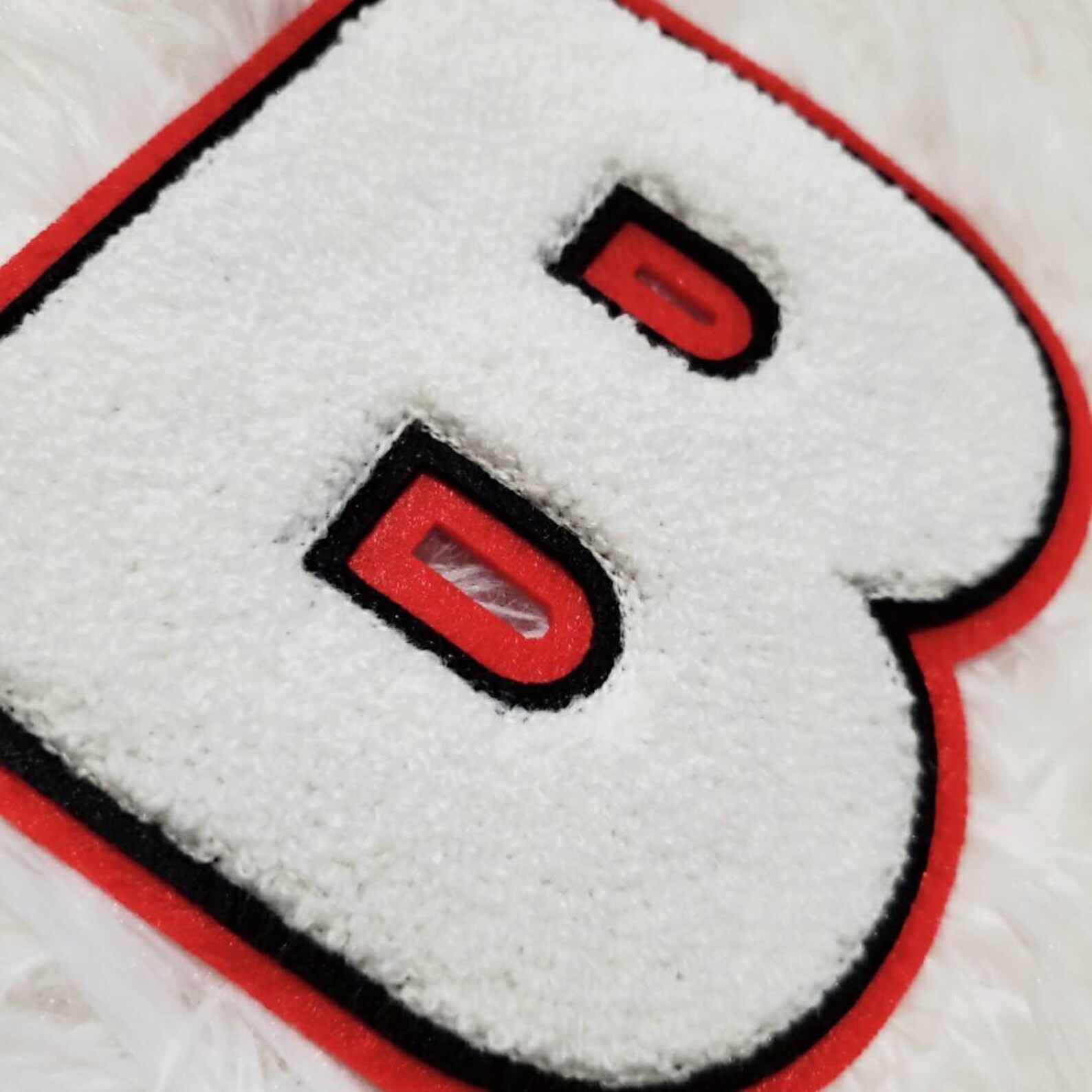 Varsity Patches, White/black/red, Chenille & Felt Letters, 1-pc, Choose ...
