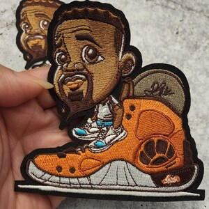 Sneaker Lover Applique, Fun, "sneaker Head" Iron-on Embroidered Patch ...
