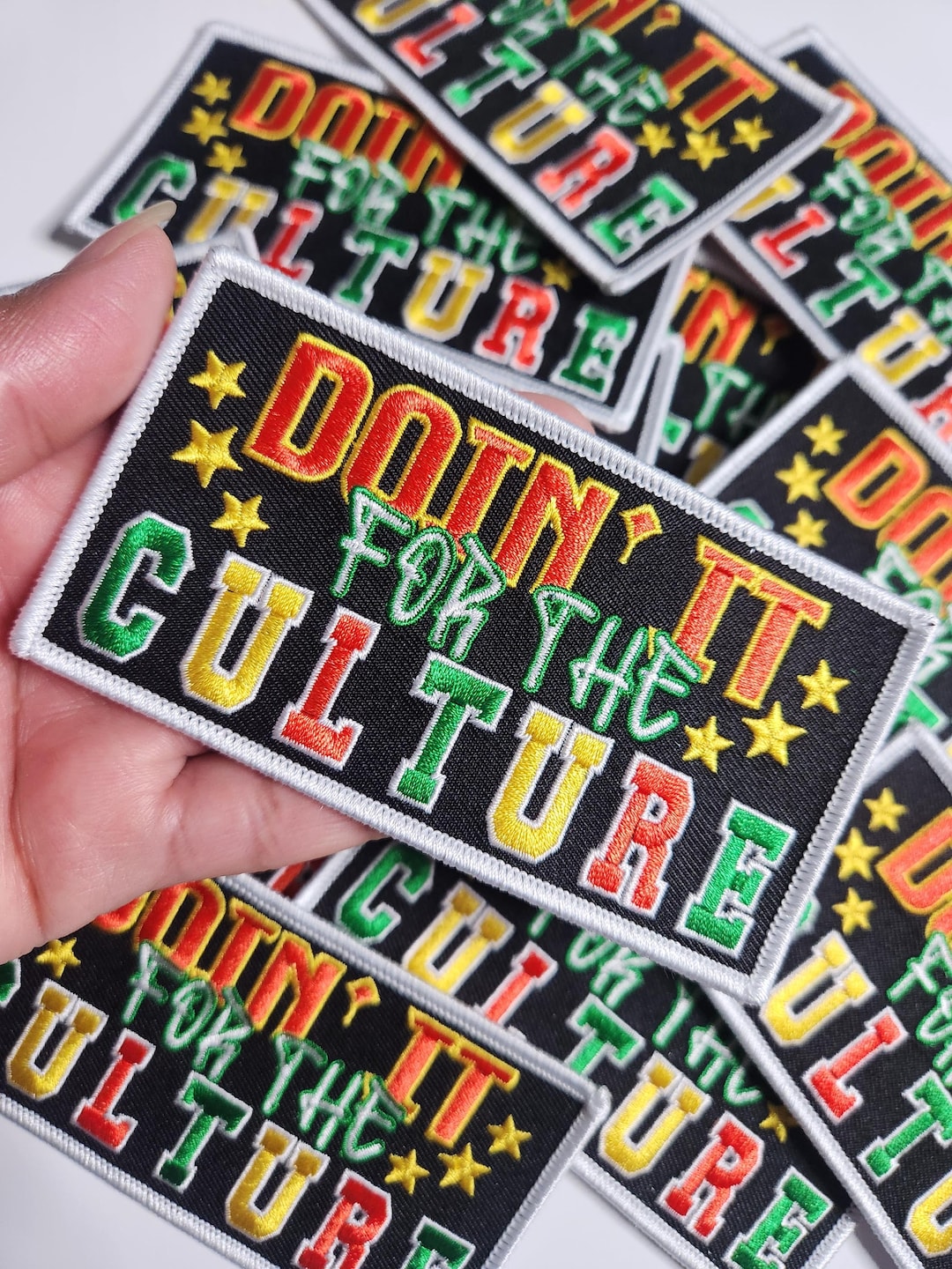 Patch Party Club, "doin It for the Culture" Sz 5*3", (1-pc), Iron-on ...