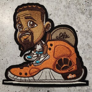 Sneaker Lover Applique, Fun, "sneaker Head" Iron-on Embroidered Patch ...