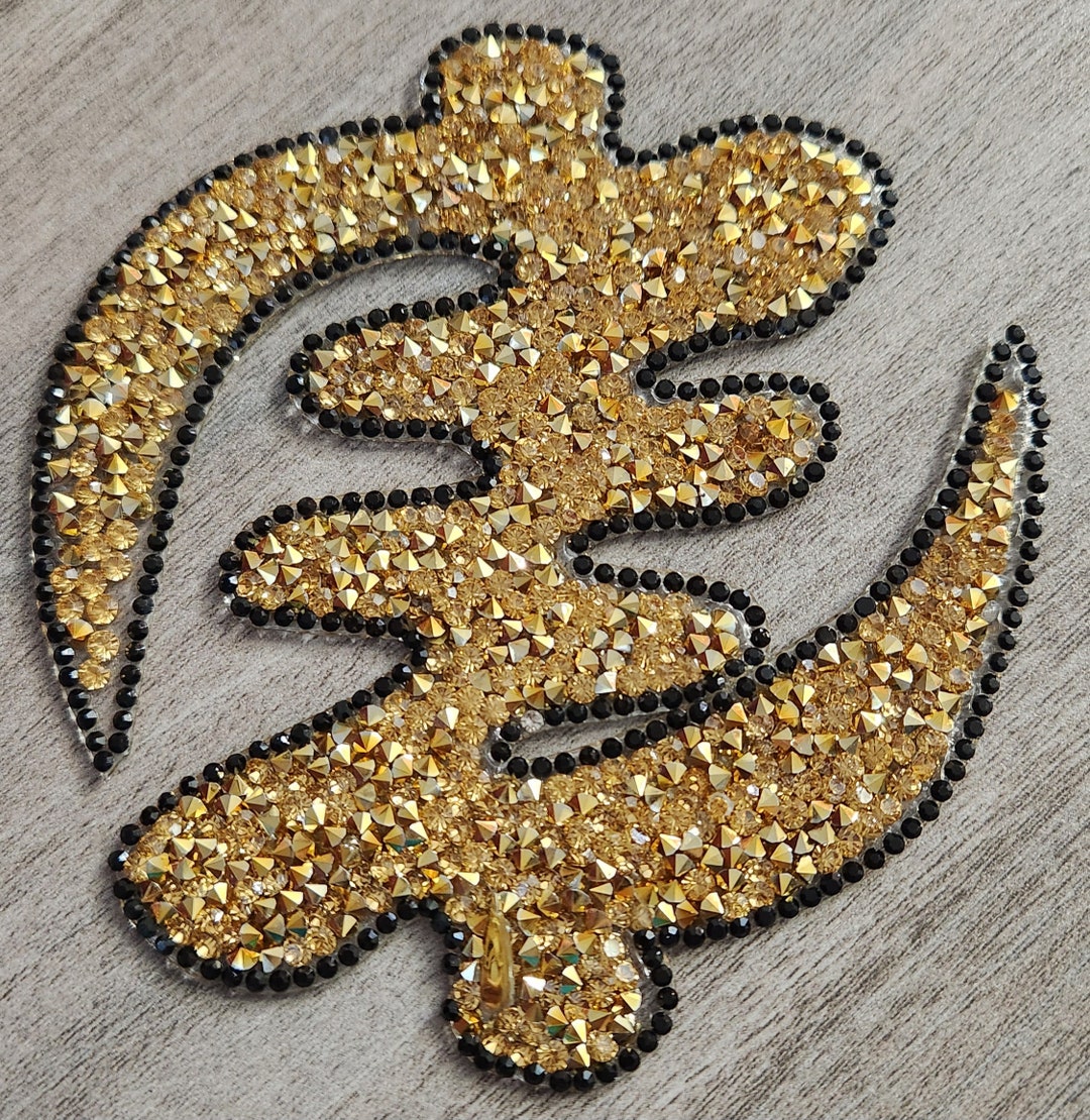Rhinestone Patch, "4" Rhinestone "adinkra" GYE NYAME Patch, (1-pc ...