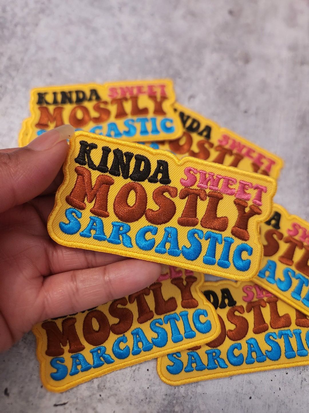 Patch Party Club (1-pc)"sweet & Sarcastic" Dual Personality Iron-on ...