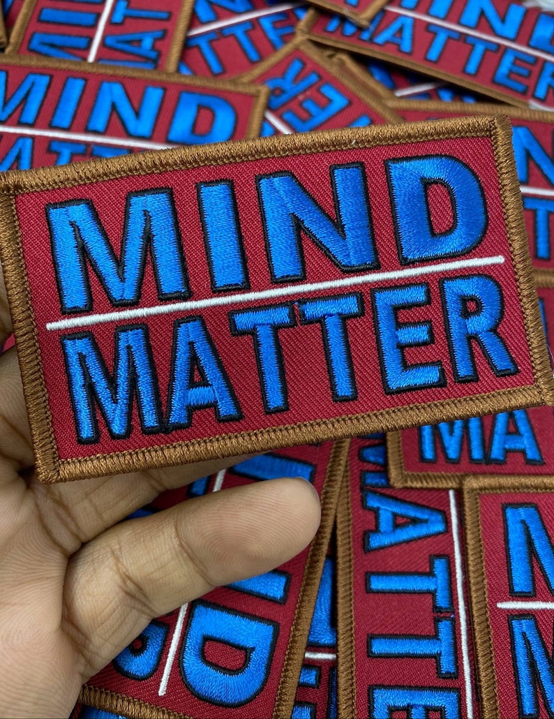 Affirmation Badge mind Over Matter Iron-on | Etsy