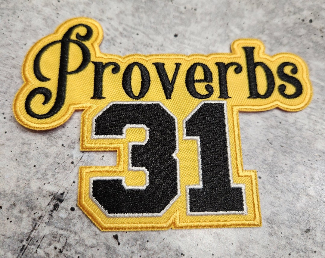 NEW, (1-pc) Inspirational Embroidered Patch, "proverbs 31", 4"x2 ...