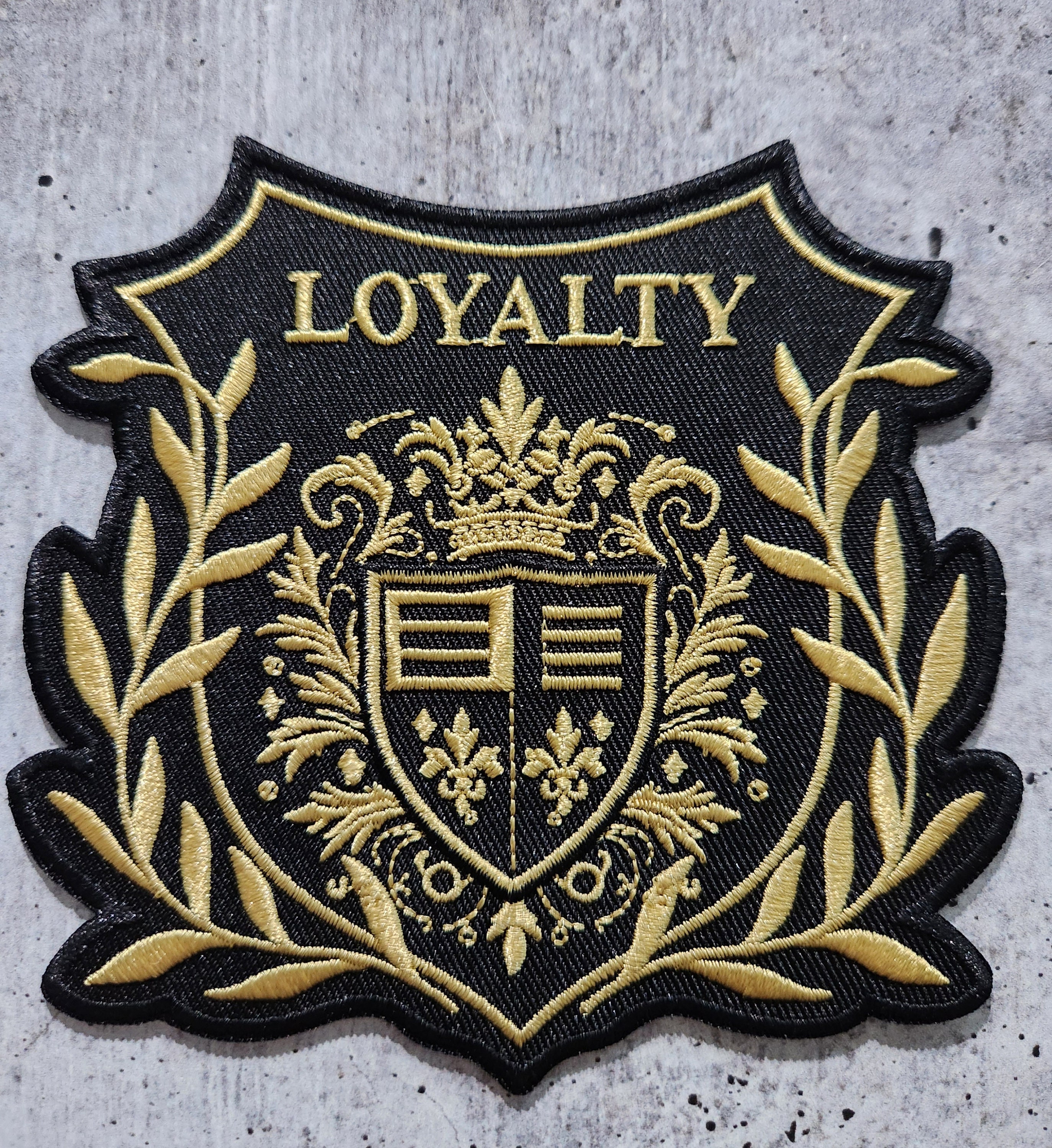 Heraldic Patch,(1-pc) "golden Allegiance Loyalty" Crest Patch, Size 4 ...