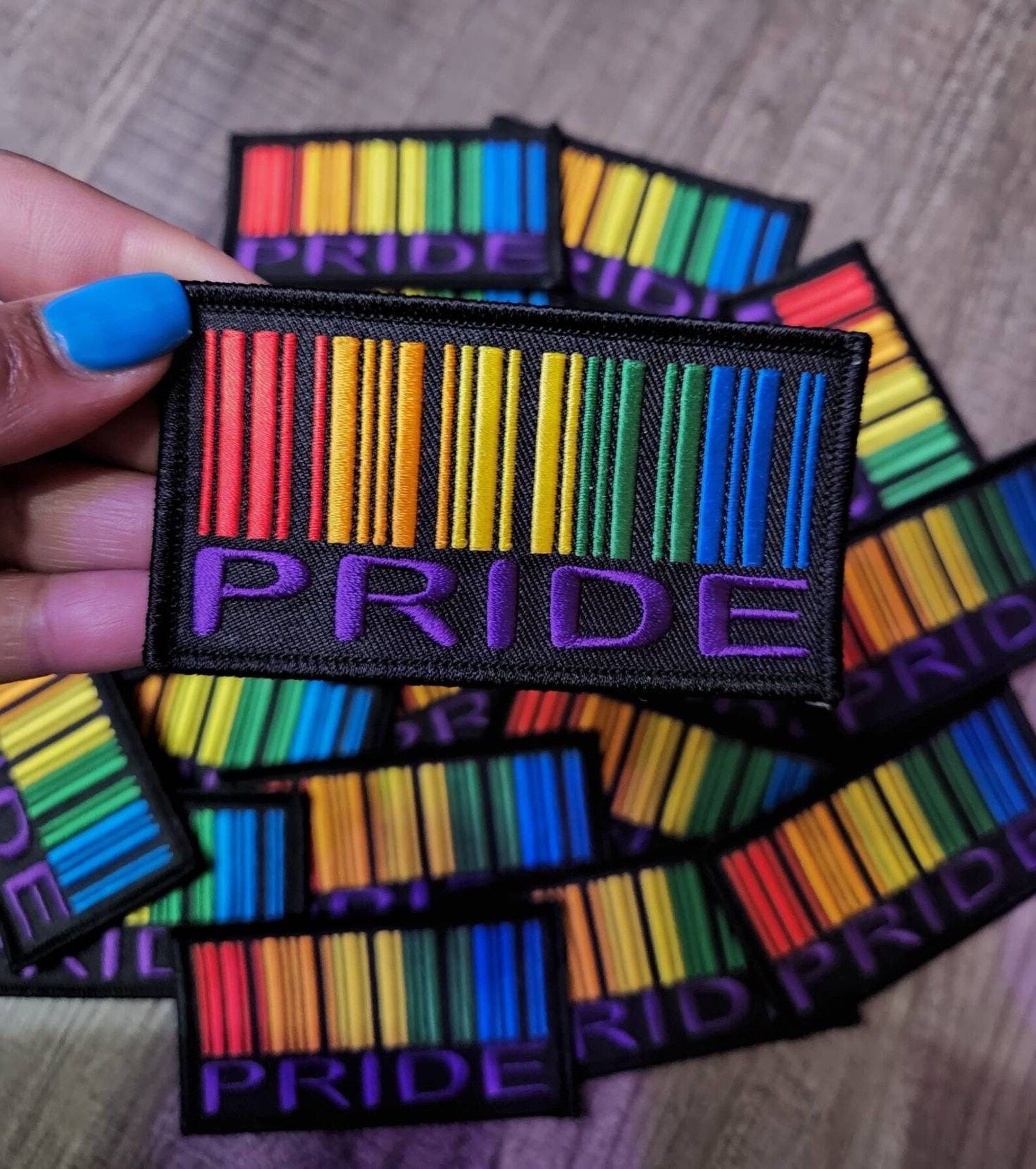 Pride Collection: 1-pc Black barcode Pride Patch - Etsy