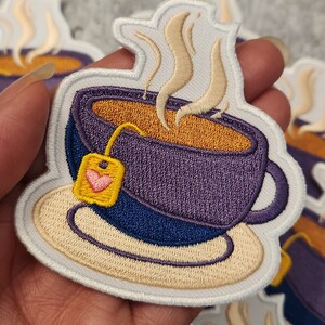 Patch Party Club, "i Love Herbal Tea" (1-pc), Size 3", Embroidered Iron ...