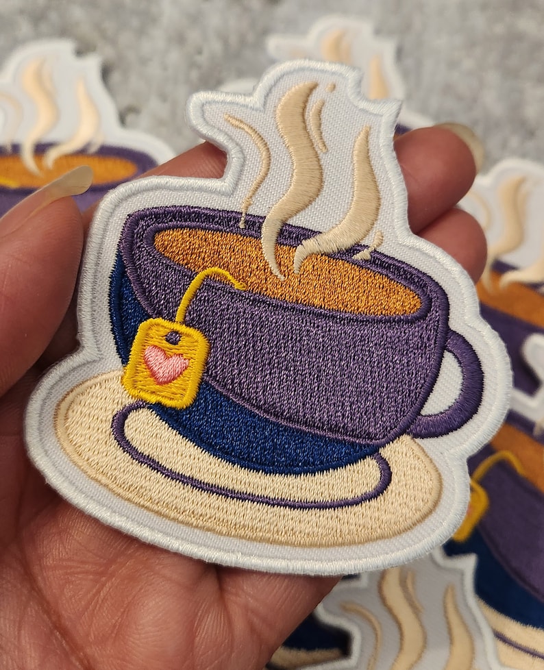 Patch Party Club, "i Love Herbal Tea" (1-pc), Size 3", Embroidered Iron ...