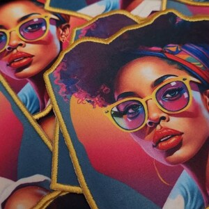Luxury Collection: "sunshine Lady in Shades" Sz 4", 1-pc, Digital Patch ...