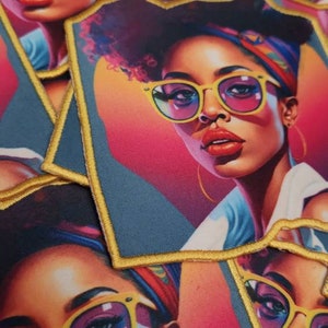 Luxury Collection: "sunshine Lady in Shades" Sz 4", 1-pc, Digital Patch ...