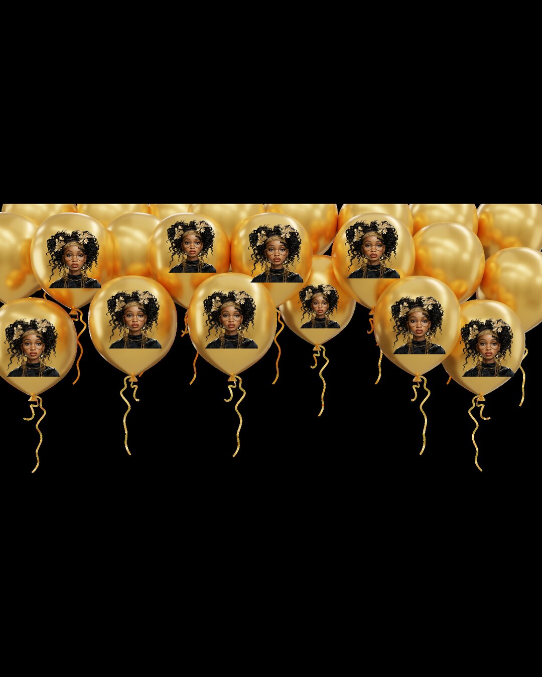 Downloadable: Pretty "golden Locs" Afrocentric Art, Digital Art ...