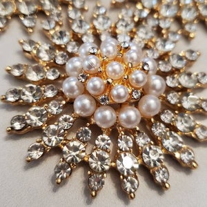Exclusive Pearl & Gold Star With Rhinestones 1-pc Flatback - Etsy