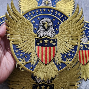 Heraldic Patch,(1-pc) "majestic Eagle" Flight Crest Patch, 8" Iron-on ...