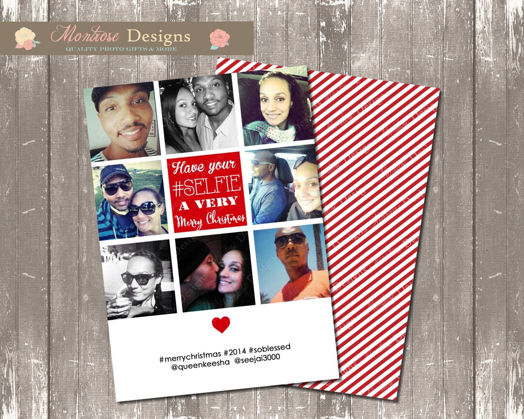 Have Your selfie A Very Merry Christmas Photo Greeting Card - Etsy
