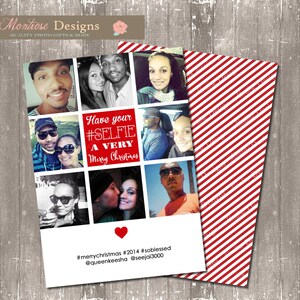 Have Your selfie A Very Merry Christmas Photo Greeting Card - Etsy