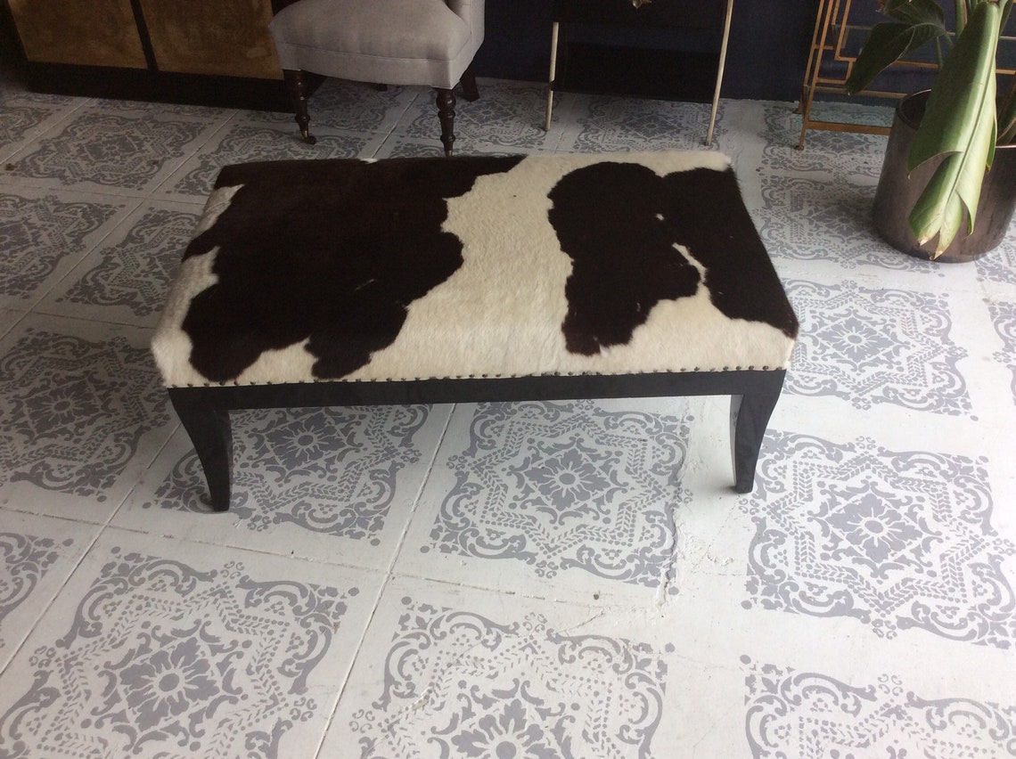Cow Hide Ottoman - Etsy