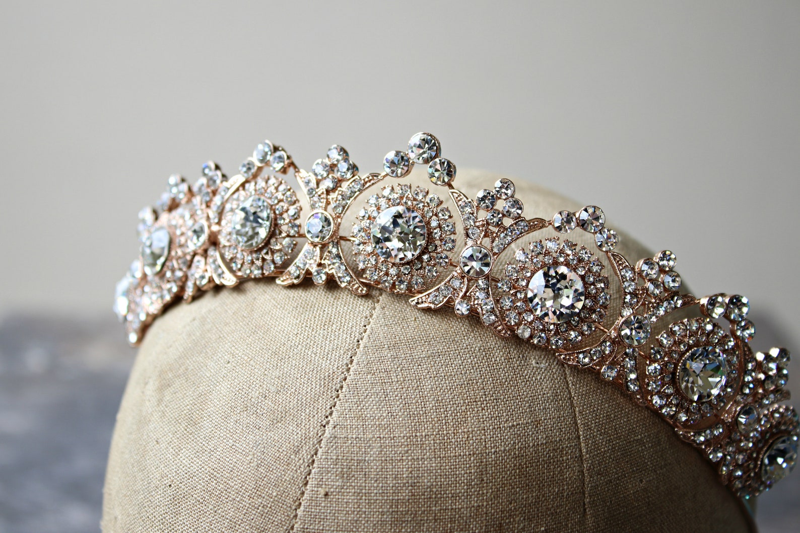 Bridal Tiara NOBLESSE Tiara Rose Gold Tiara Silver Tiara Crown - Etsy ...