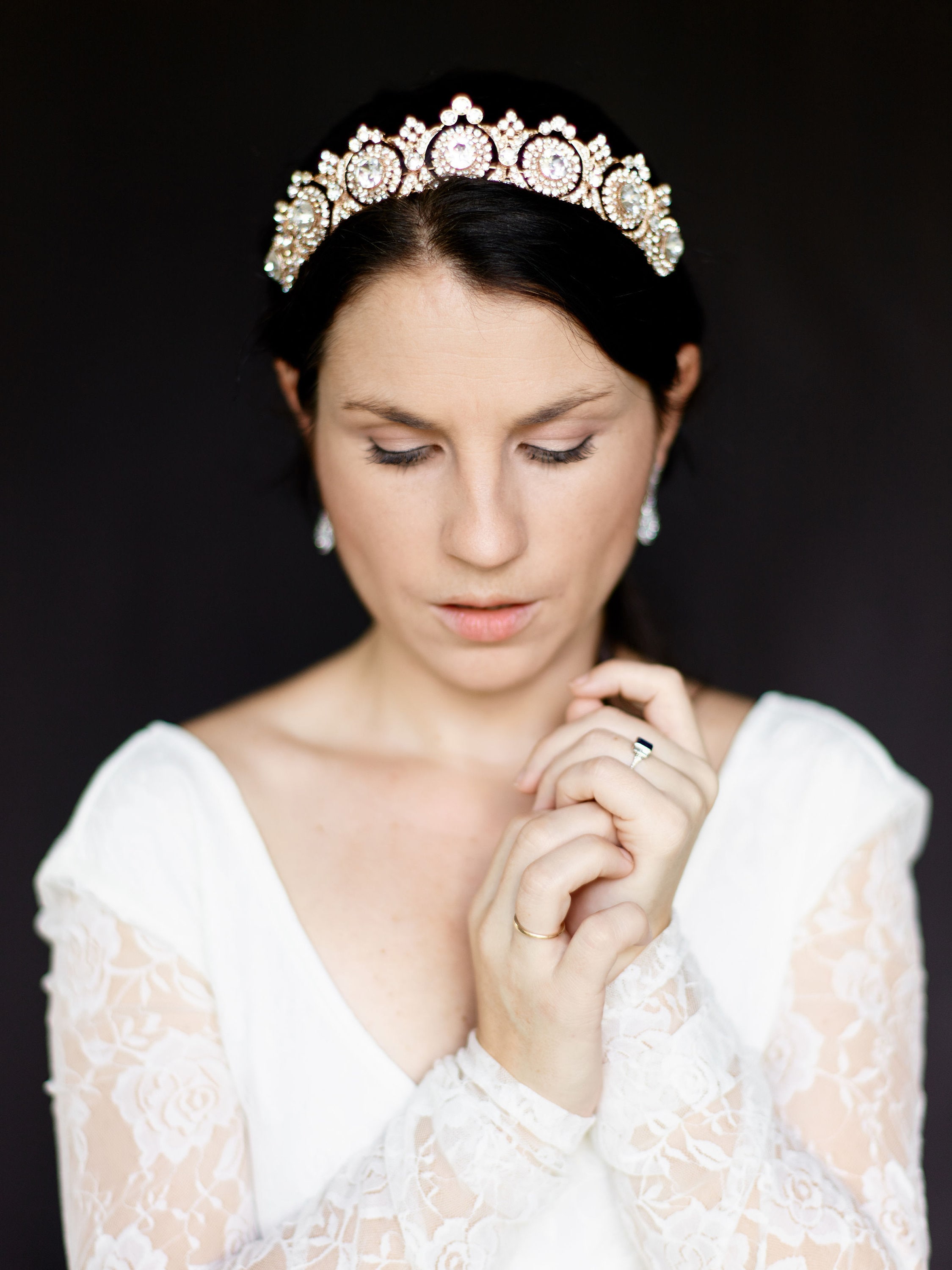 Bridal Tiara NOBLESSE Tiara Rose Gold Tiara Silver Tiara Crown - Etsy ...