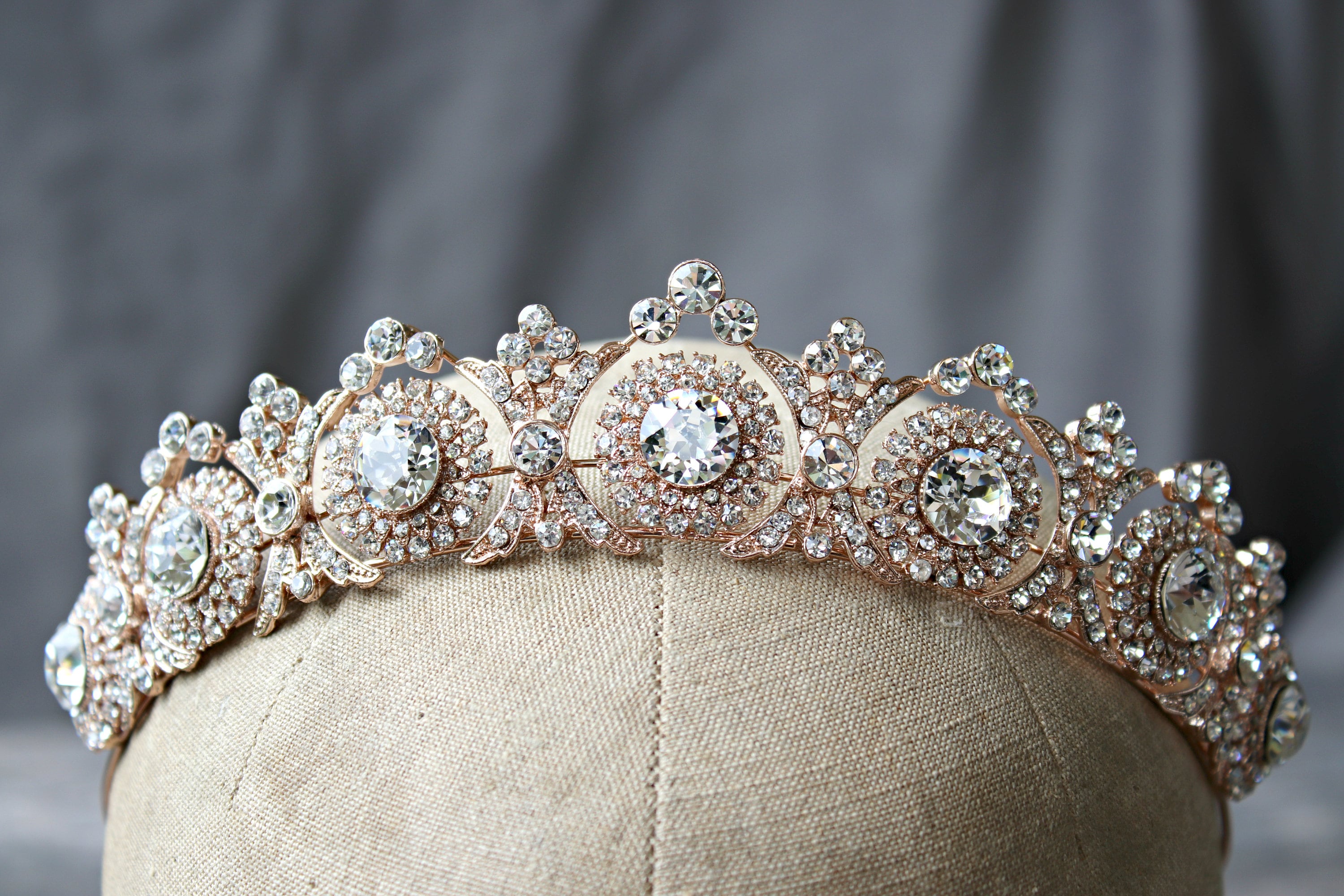 Bridal Tiara NOBLESSE Tiara Rose Gold Tiara Silver Tiara Crown - Etsy ...
