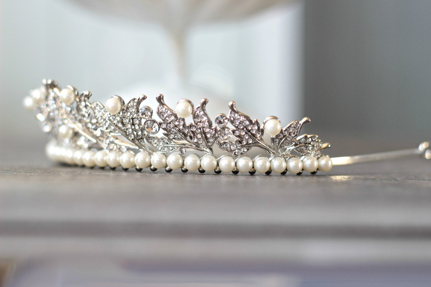 Tiara Victorian Pearl Bridal Tiara VICTORIA Pearl Tiara - Etsy