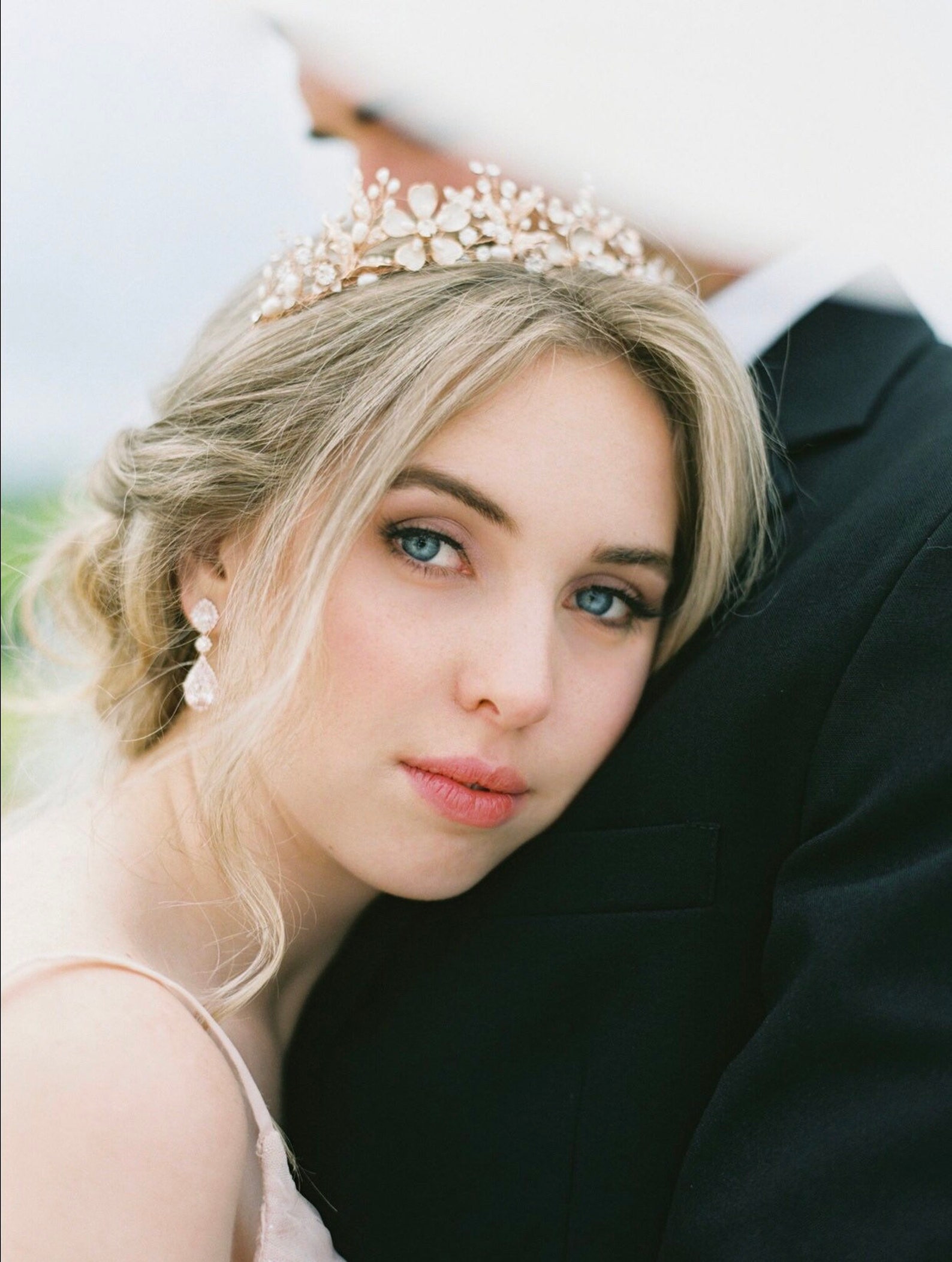 Tiara Bridal Tiara GENEVIEVE Tiara Rose Gold Ruby Tiara Wedding Crown ...