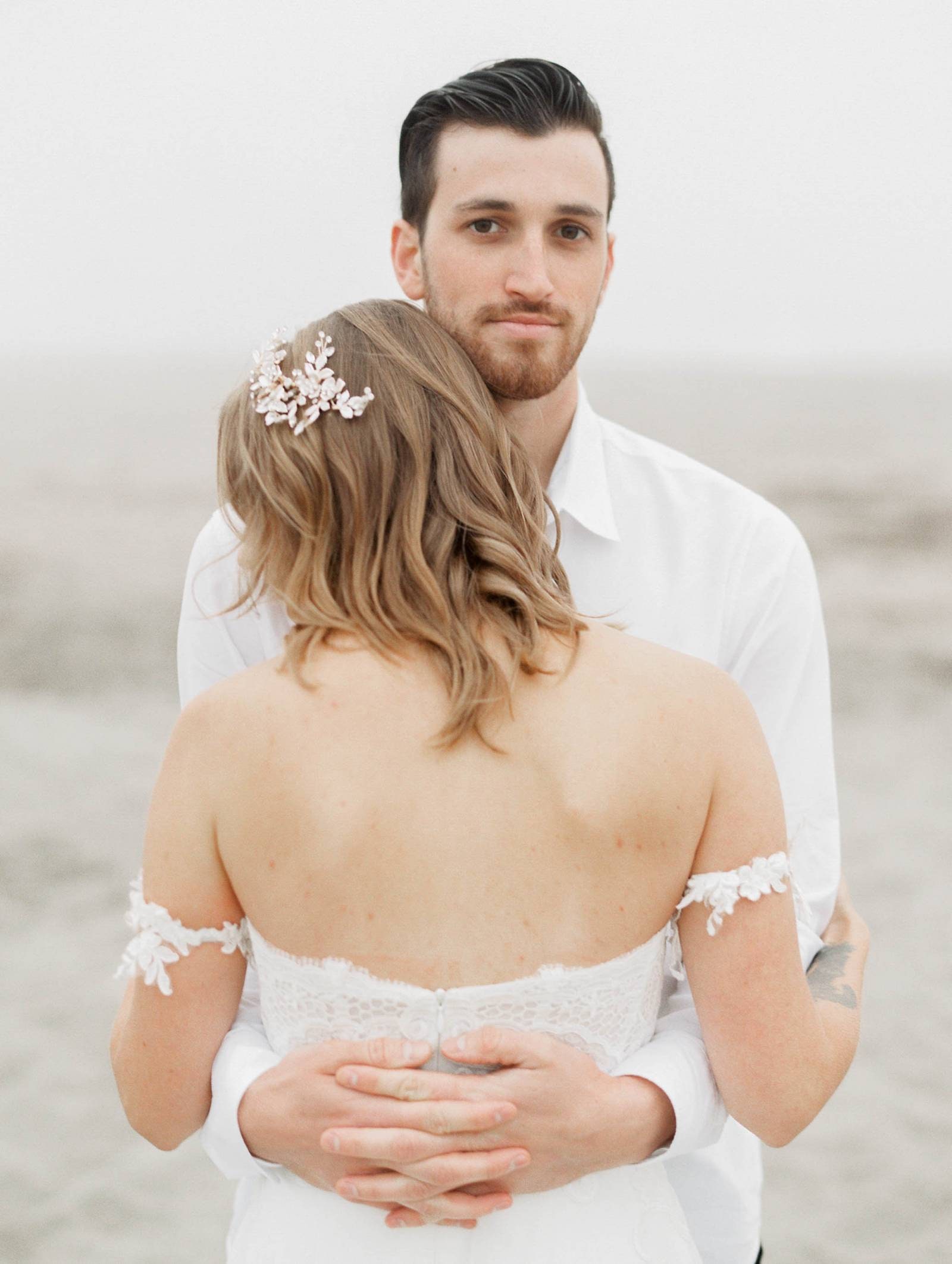 Bridal Headpiece PHILLIPA Bridal Rose Gold Hair Clip Swarovski | Etsy
