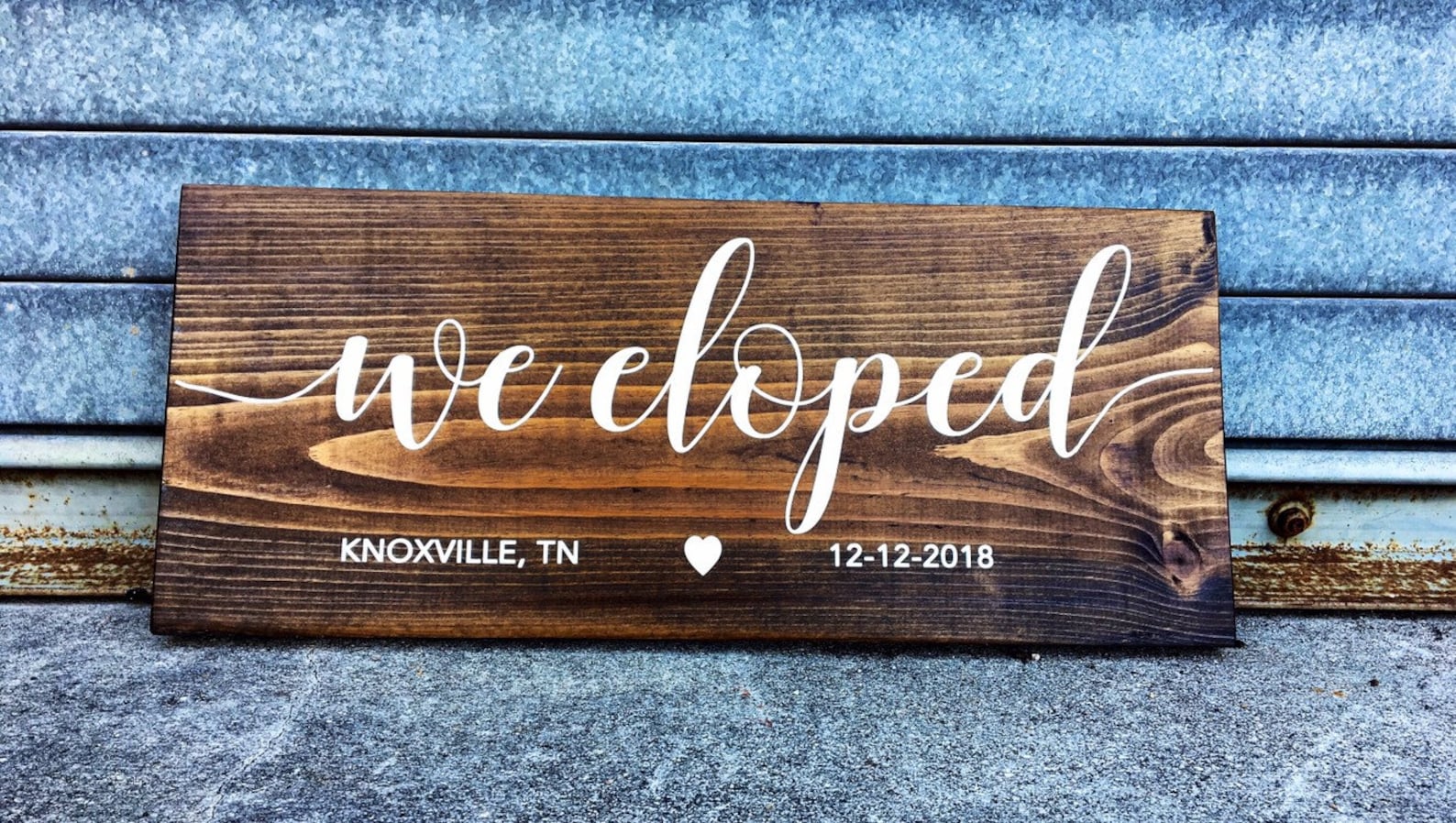 We Eloped Sign Elope Announcement Sign Wedding Sign Eloped - Etsy