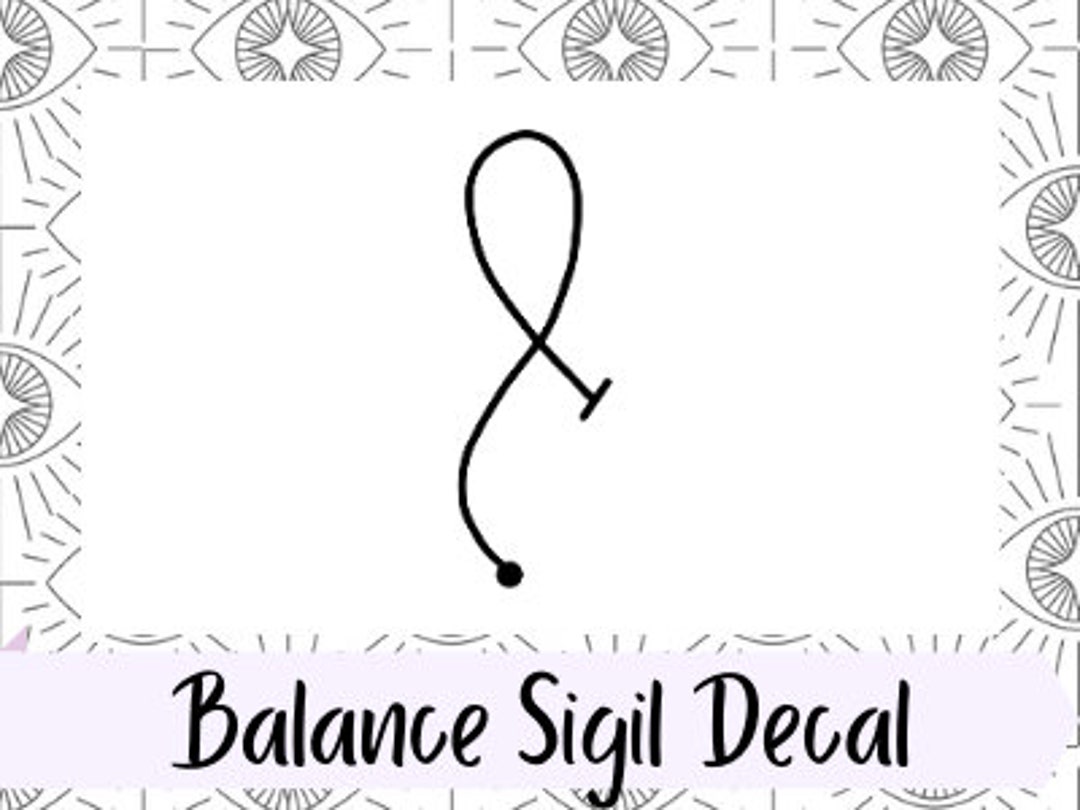 Magical Sigil Vinyl Decal Balance Sigil Grounding & - Etsy