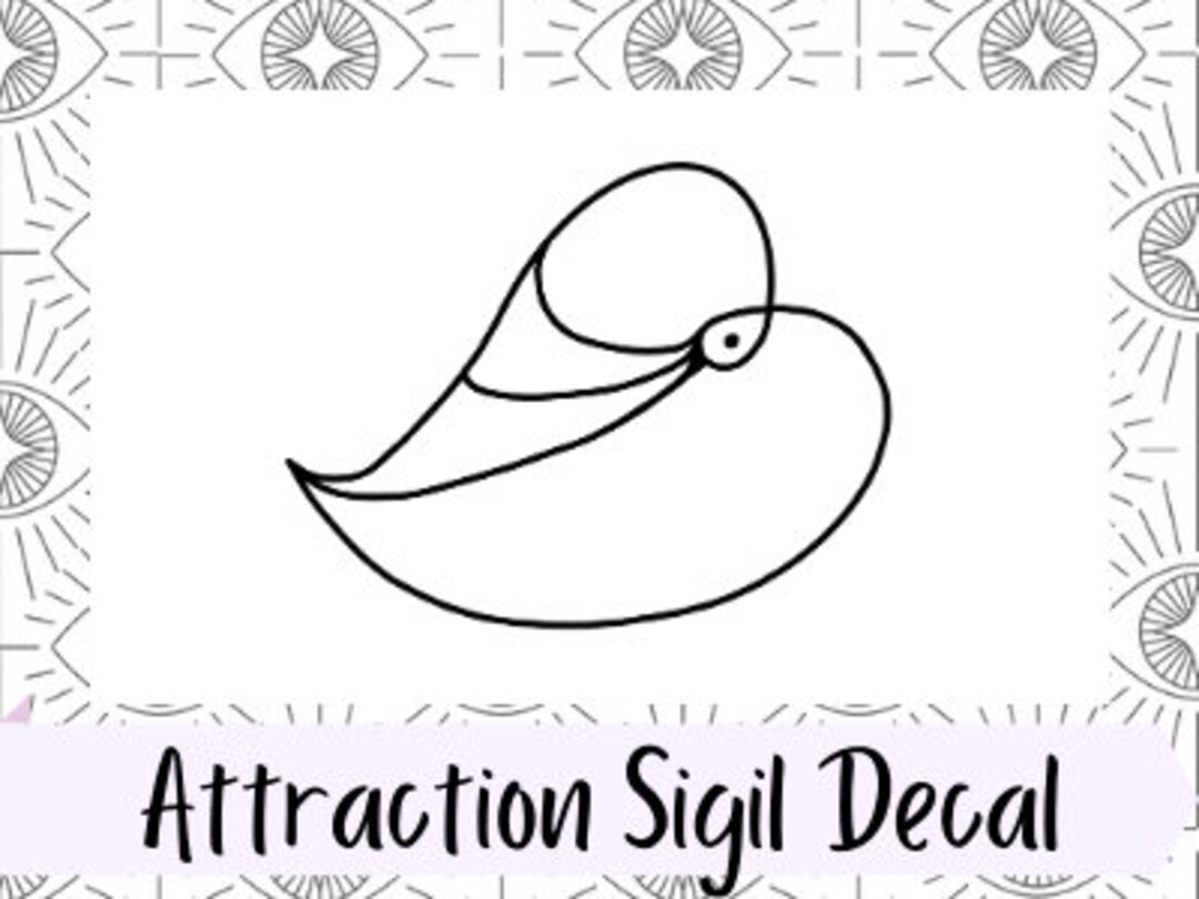 Magical Sigil Vinyl Decal Attraction Sigil Love Spell - Etsy