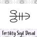 Magical Sigil Vinyl Decal Fertility Sigil Growth - Etsy