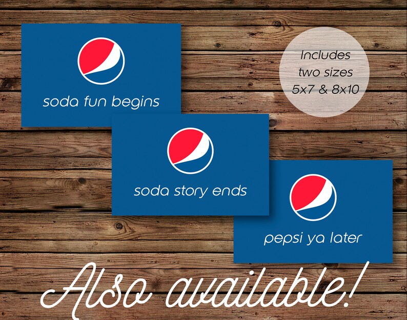 Pepsi Party Invitation Pepsi Party Decorations Pepsi Cola | Etsy