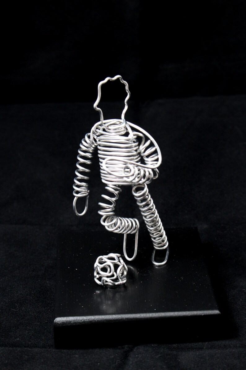 Wire Soccer Player Sculpture | Etsy