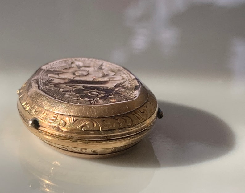 Locket 14K Victorian Photo Locket With Enamel Design 1800s - Etsy