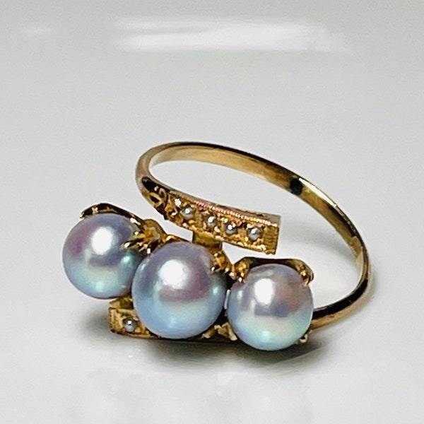 Blue Pearl Ring - Etsy
