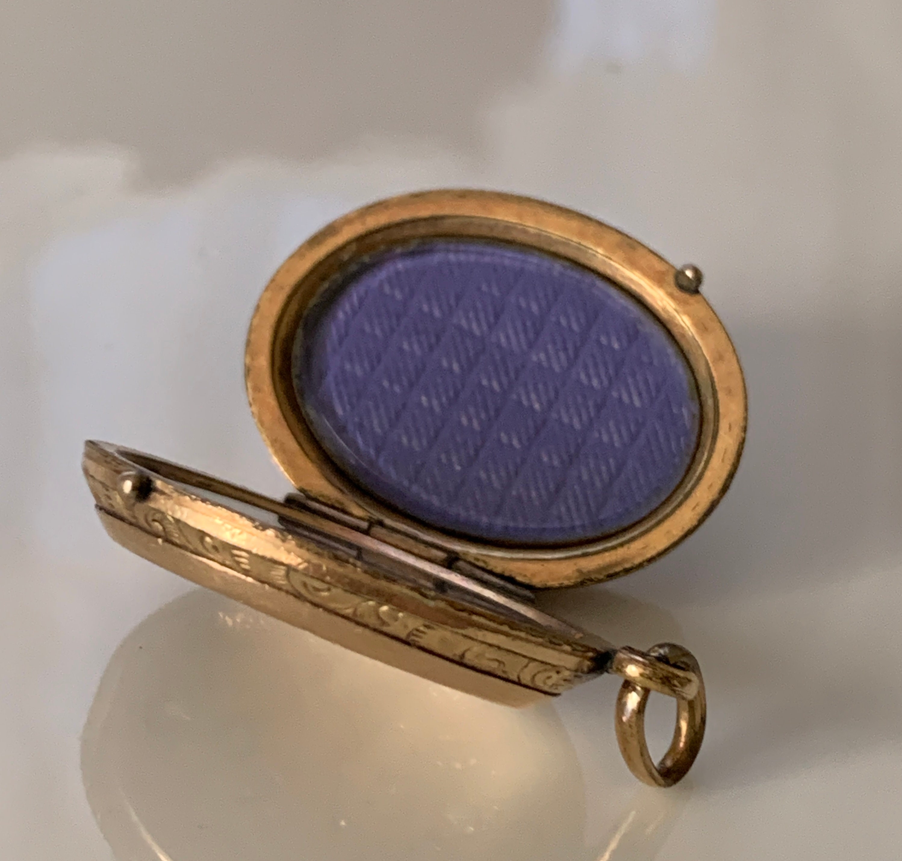 Locket 14K Victorian Photo Locket with Enamel Design 1800s | Etsy