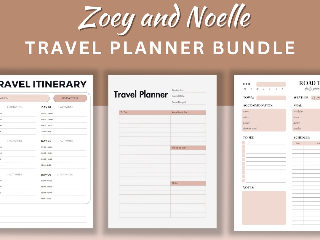 Travel Itinerary Organizer, Vacation Planner, Trip Planner, Travel ...