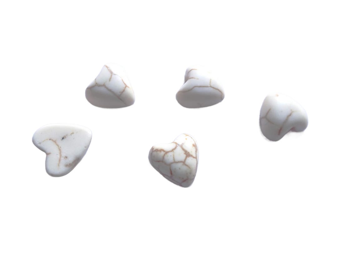 10mm White Flat Back Heart Cabochons (5pcs) #ecab-63 - Etsy