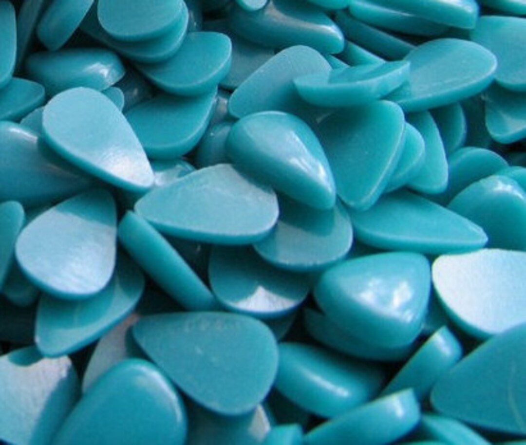 Teardrop Cabochons Acrylic Tear Drop Turquoise Small Cabs 7.5mm X 5.5mm ...