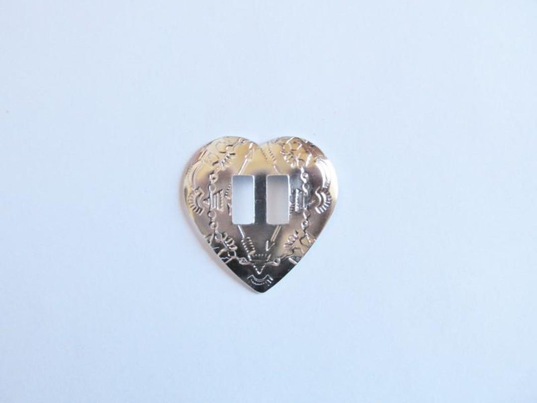 Silver Metal Heart Slotted Concho (3pc) #concho34 - Etsy