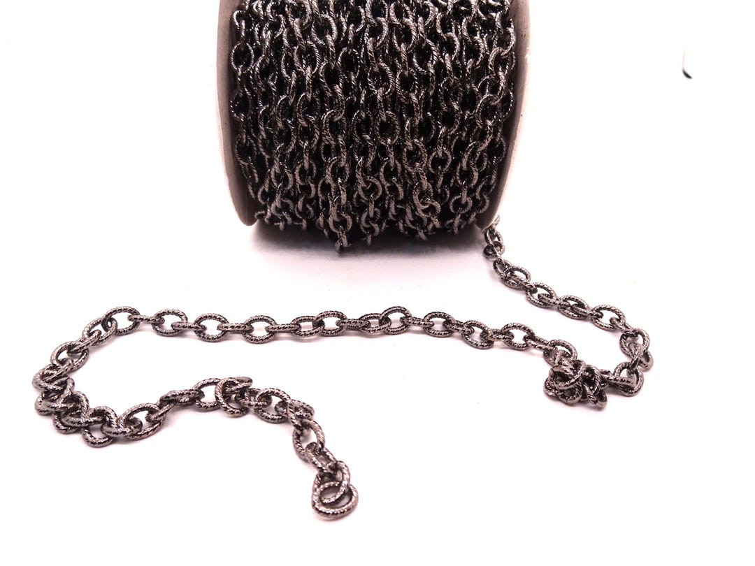Gun Metal Chain by the Foot 1ft GUN-101 - Etsy
