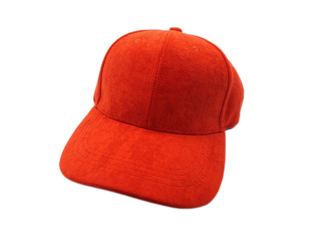 Orange Faux Suede Baseball Cap Great for Hat Burning - Etsy